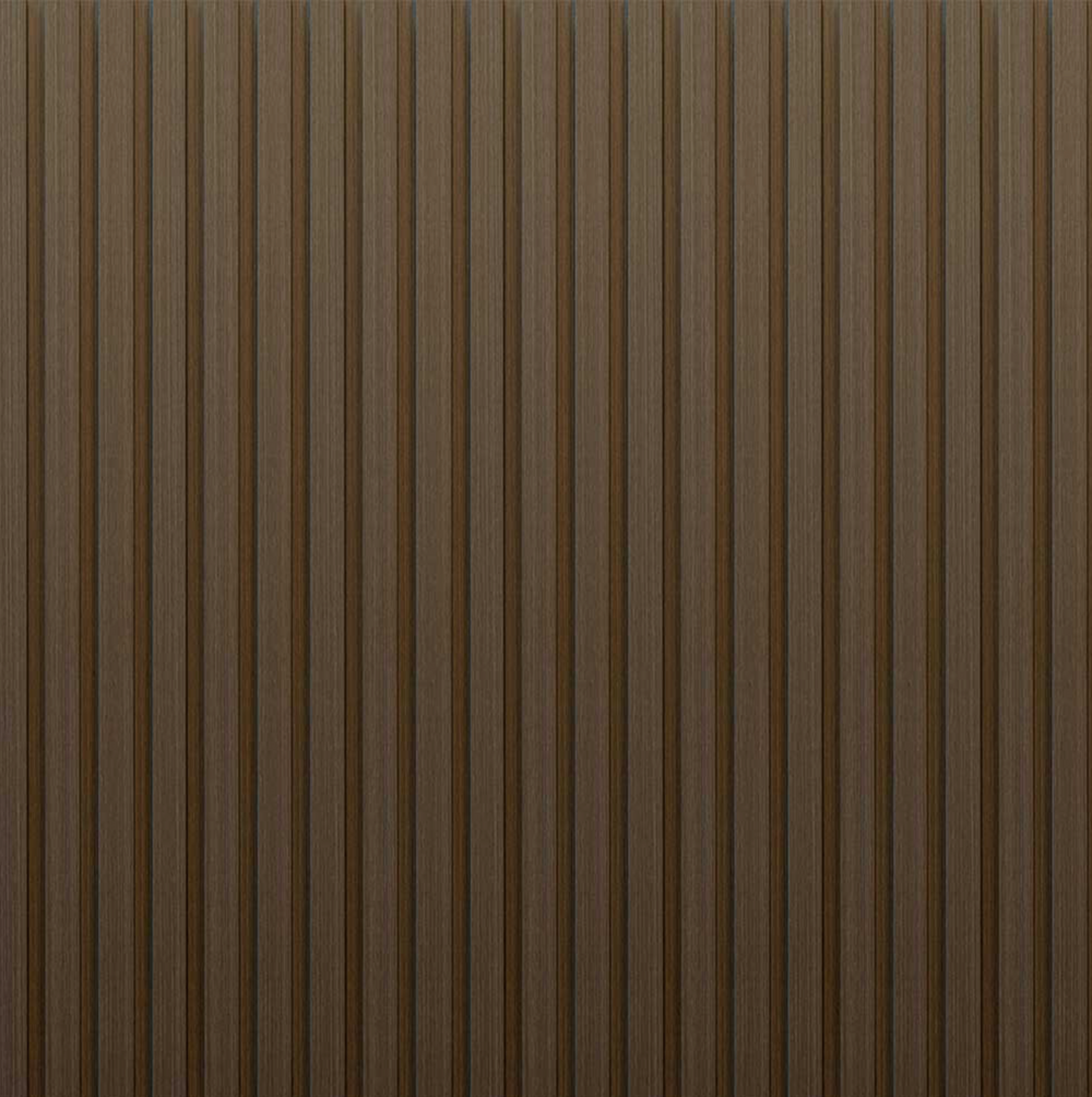 PVC Thermo-Slat Wall Panel - Hickery Brown